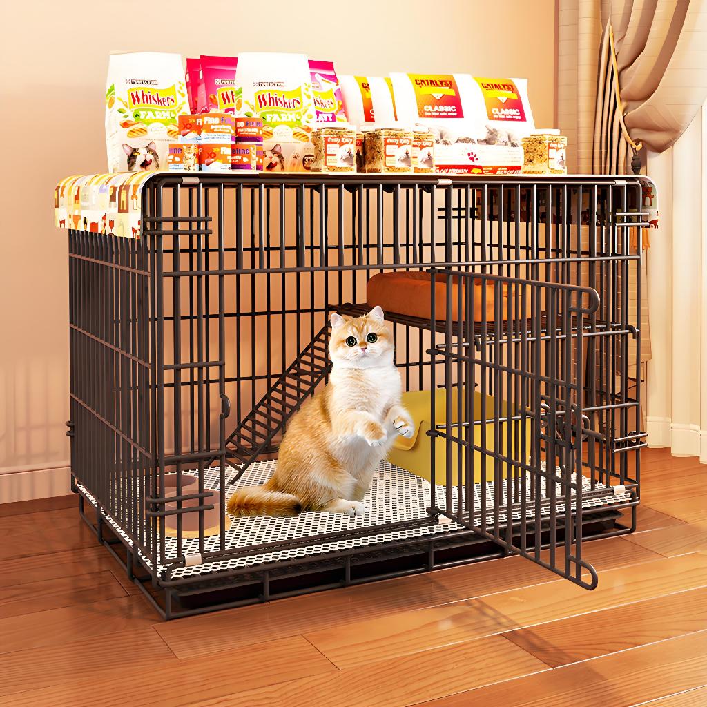 🔥2ft 2 level🔥 Cat Cage 2 Level Sangkar Kucing Pet Cage Foldable with ...