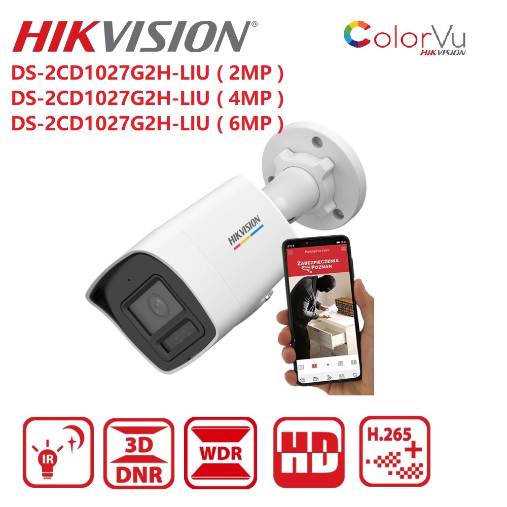 Hikvision 2MP / 4MP / 6MP Warna Cahaya Hibrid PintarVu - DS-2CD1067G2H ...