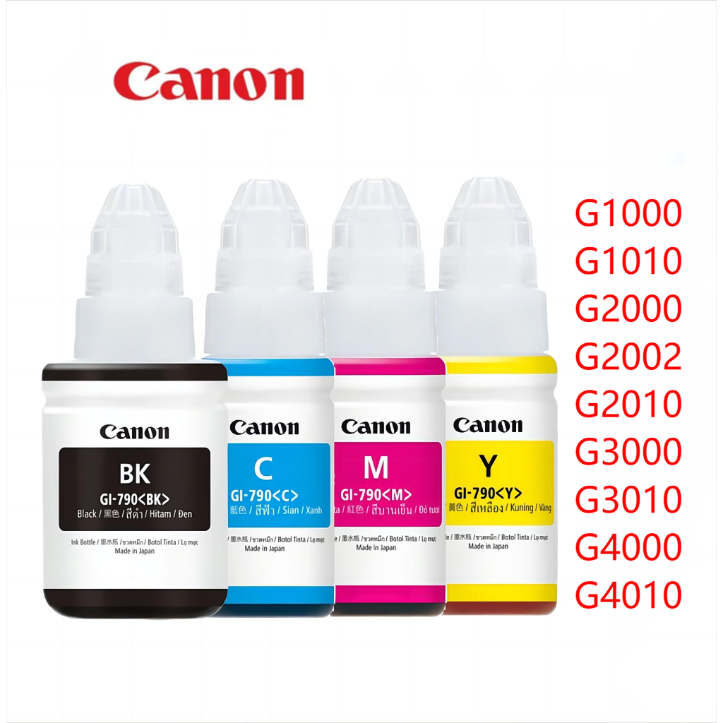 ORIGINAL CANON GI790 GI-790 BLACK CMY ORIGINAL REFILL INK G1000 G1010 ...