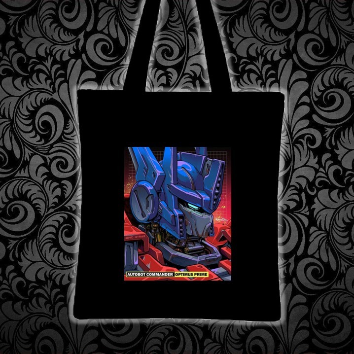 AUTOBOTS COMMANDER OPTIMUS PRIME Printed tote bag canvas | Shopee Malaysia
