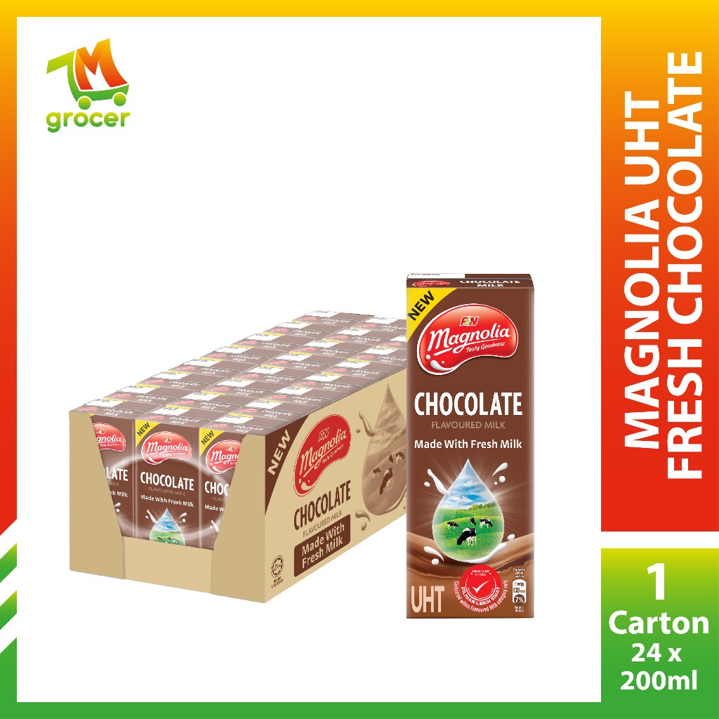 MAGNOLIA UHT FRESH MILK CHOCOLATE 200ML x 24 [KL & Selangor Delivery ...