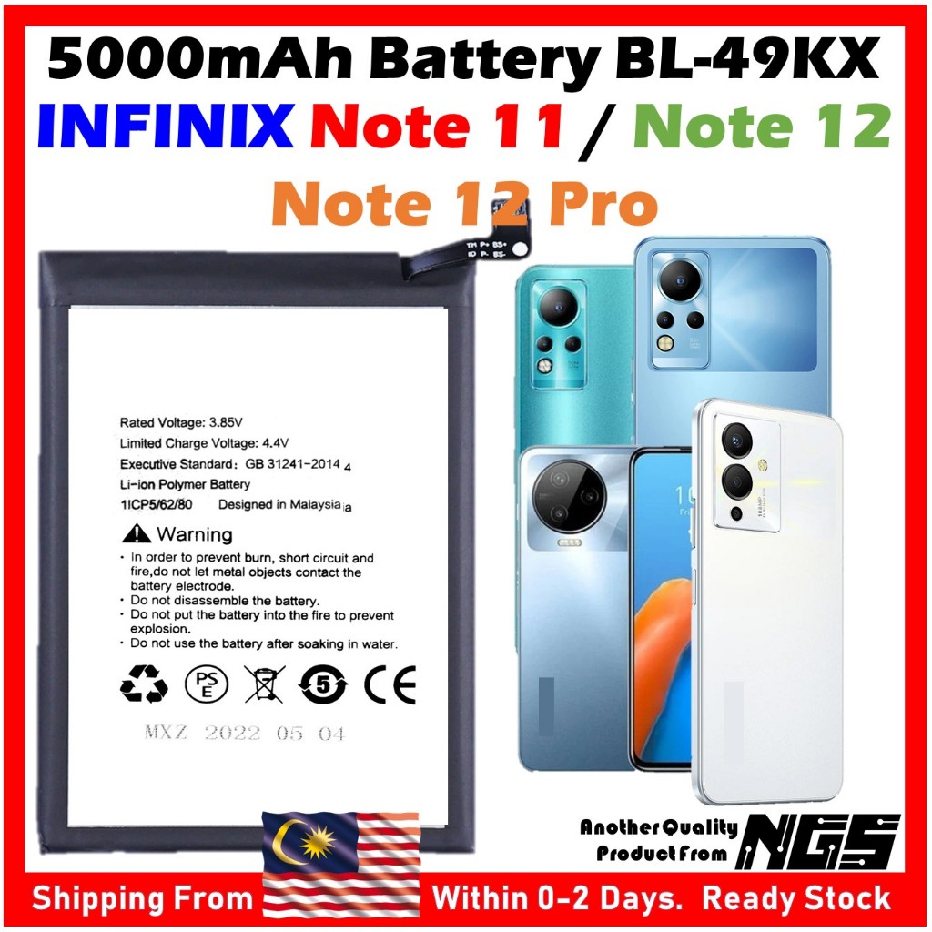 ORl NGS Brand 5000mAh Battery BL-49KX Compatible For INFINIX Note 11 ...