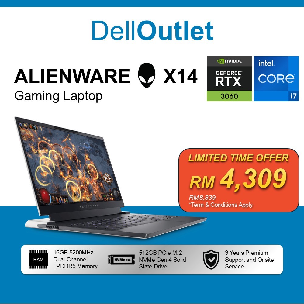 Dell Alienware X14 Gaming Laptop ( Intel i7-12700H / 16GB RAM / 512GB ...