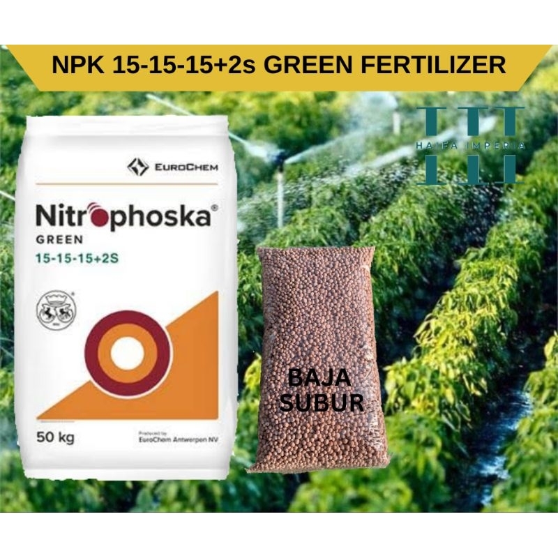 Baja Buah NPK Nitrophoska 15-15-15+2S Singa Kuda Fertilizer / Baja ...