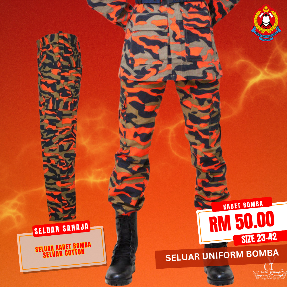 Seluar Kadet Bomba/Seluar Celoreng /Seluar Uniform Persatuan Bomba ...