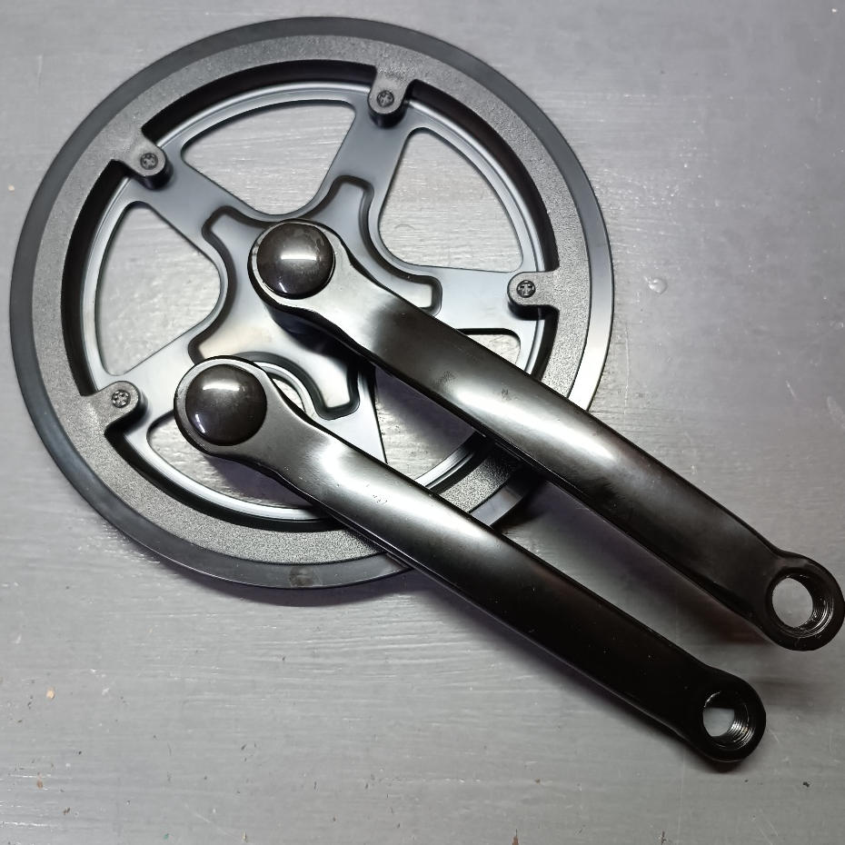 [44T]MTB PIRING BASIKAL Cotterless Crankset chain wheel and crank Fixie ...