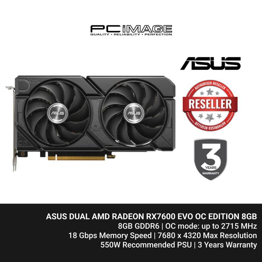 ASUS DUAL AMD RADEON RX7600 EVO OC EDITION 8GB (DUAL-RX7600-O8G-EVO) | Shopee Malaysia