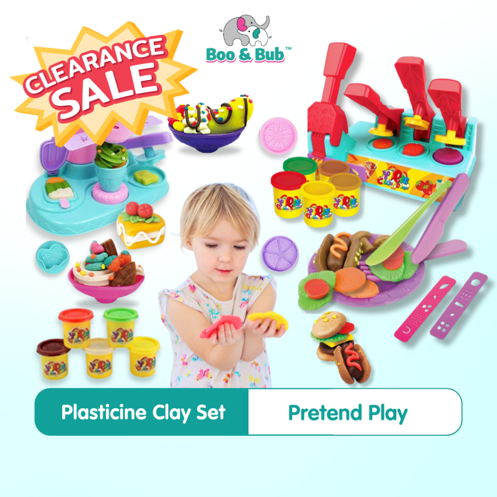 Ice Cream BBQ Burger Maker Plasticine Toy Clay Pretend Play | Play ...