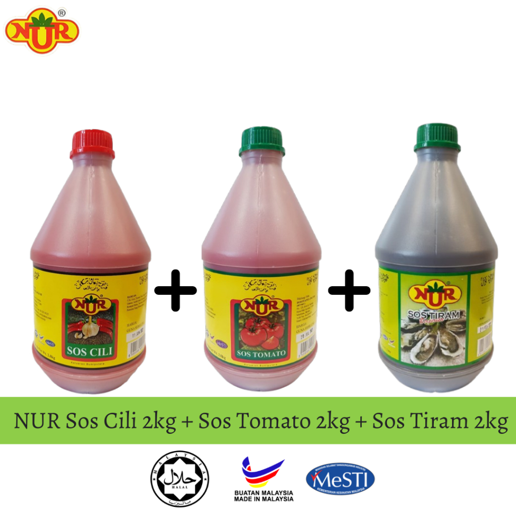 NUR COMBO 3 SOS - SOS CILI 2KG SOS TOMATO 2KG SOS TIRAM 2KG | Shopee ...