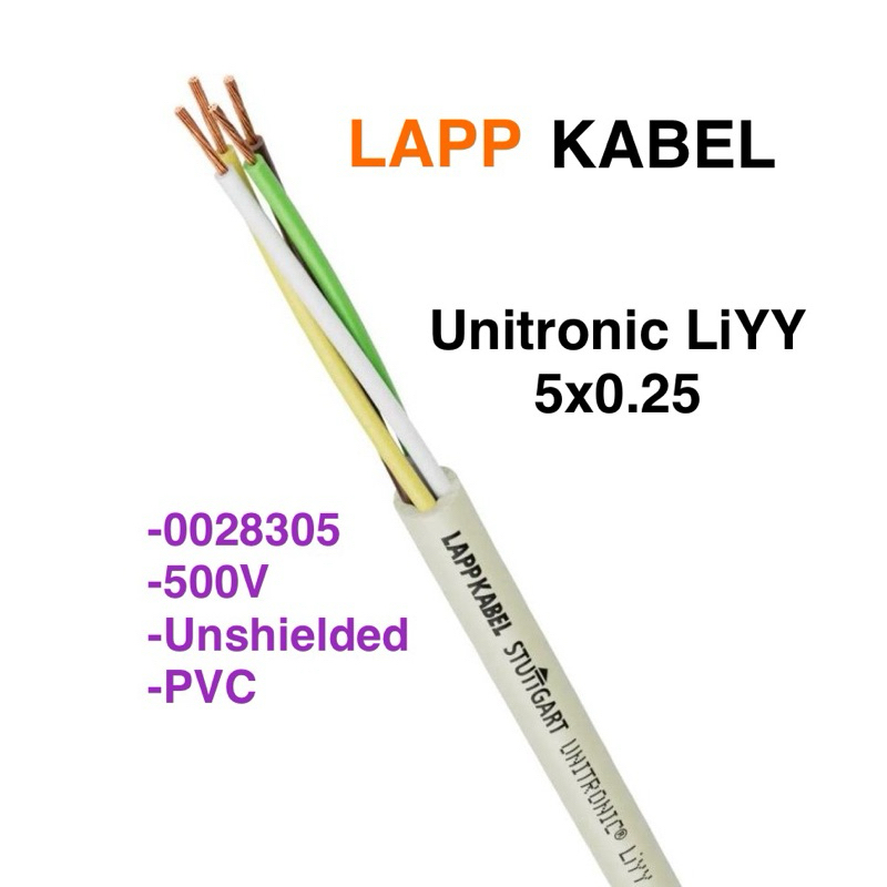 [Ready Stock] 028 LAPP UNITRONIC LiYY 5x0.25 | 0028305 | 500V ...