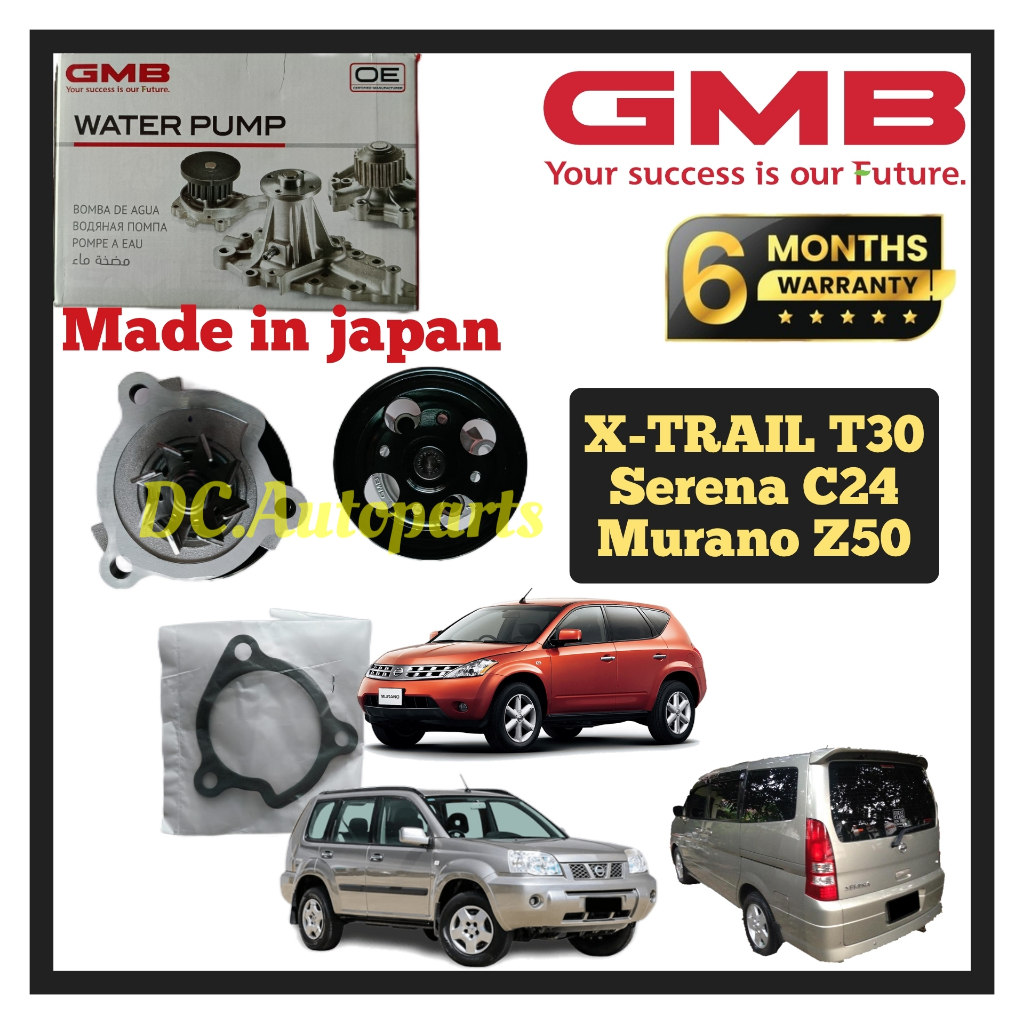 ( MADE IN JAPAN ) GMB WATER PUMP NISSAN X-TRAIL XTRAIL T30 2.0 2.5 ...