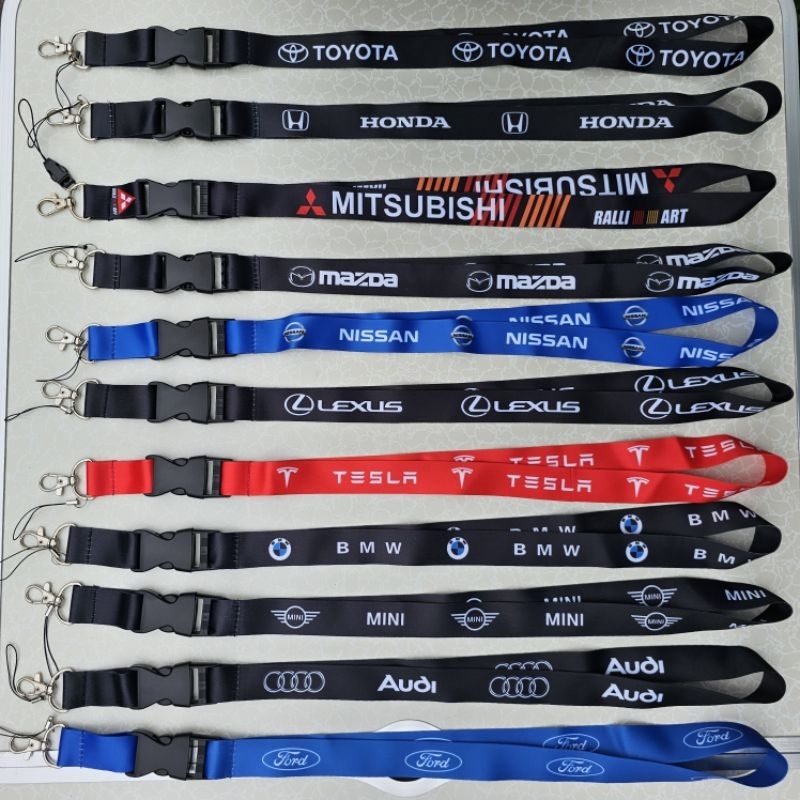 Lanyard Honda Toyota Mazda Nissan Mitsubishi Ralliart ford Tesla Lexus ...
