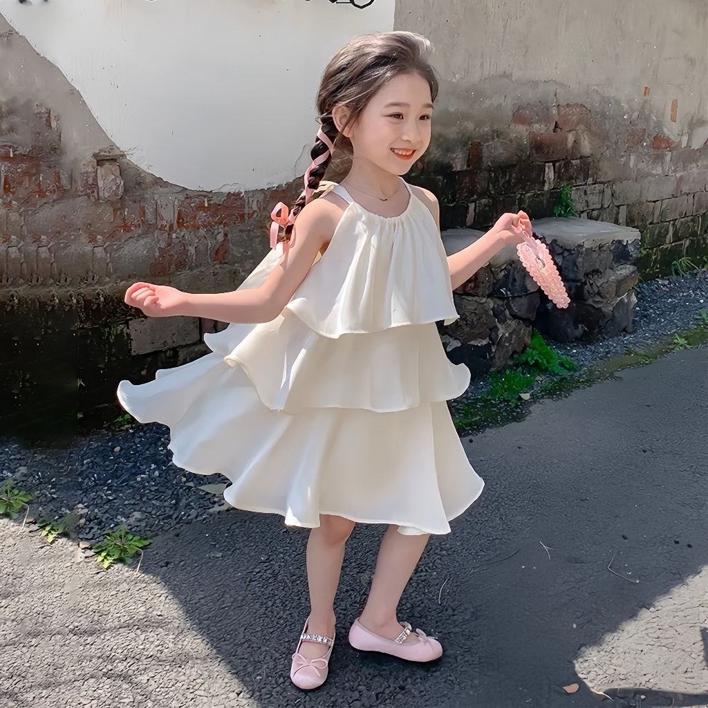 PRINCESS KESLI Girl Sleeveless Dress For Kids Singlet Dress Anak Budak ...