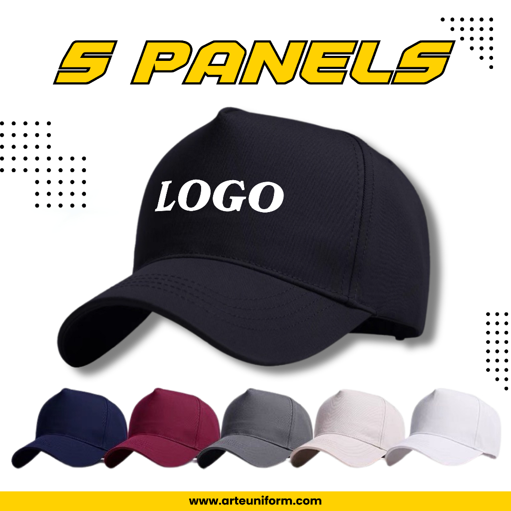 CUSTOM LOGO CAP // Cetak Logo Design Cap Custom Printing Baseball High ...
