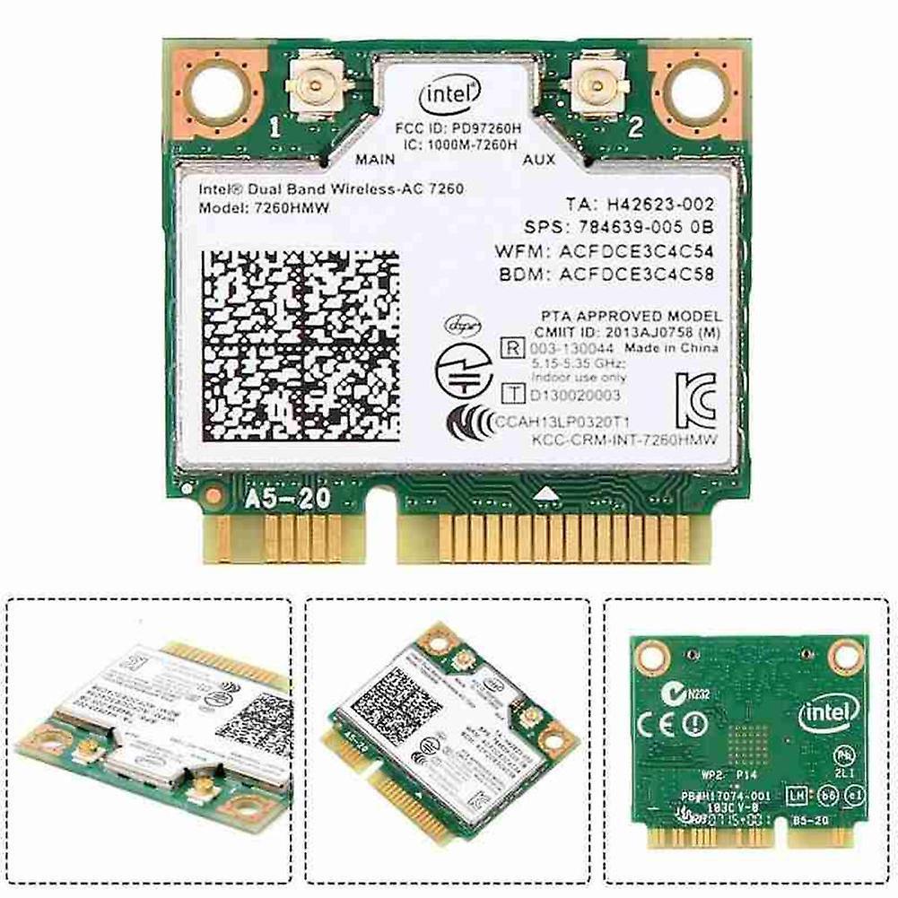 7260HMW Intel AN Dual Band Bluetooth compatible 4.0 Wireless Mini PCI-E Card For Intel 7260 AC ...