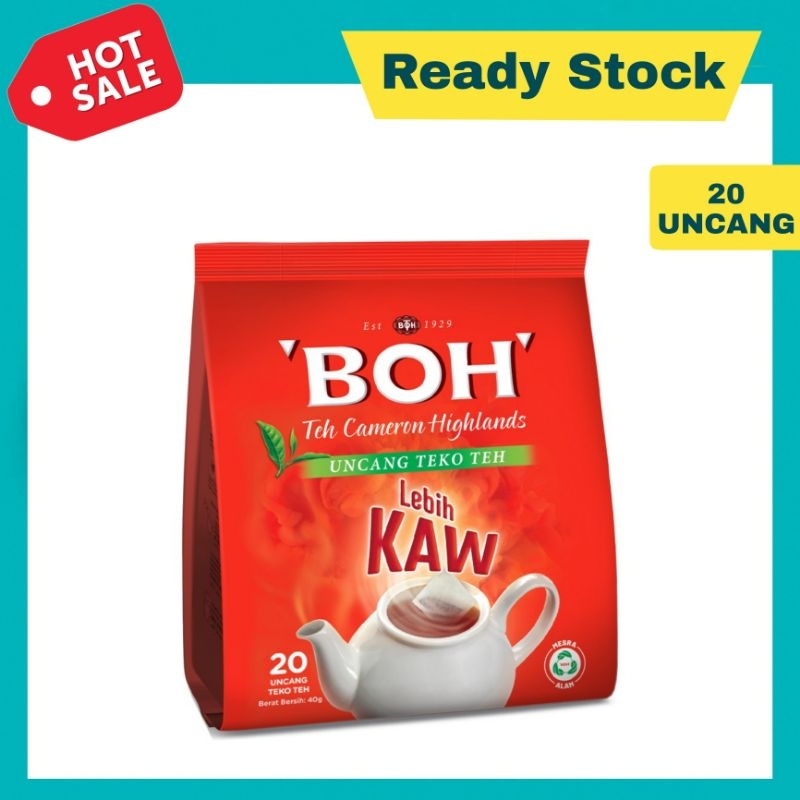 BOH Cameron Highlands Tea LEBIH KAW (2g x 20 Potbags) | Shopee Malaysia