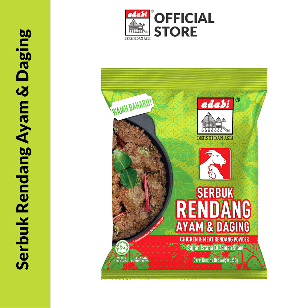 Adabi Serbuk Rendang Ayam & Daging 250g | Shopee Malaysia