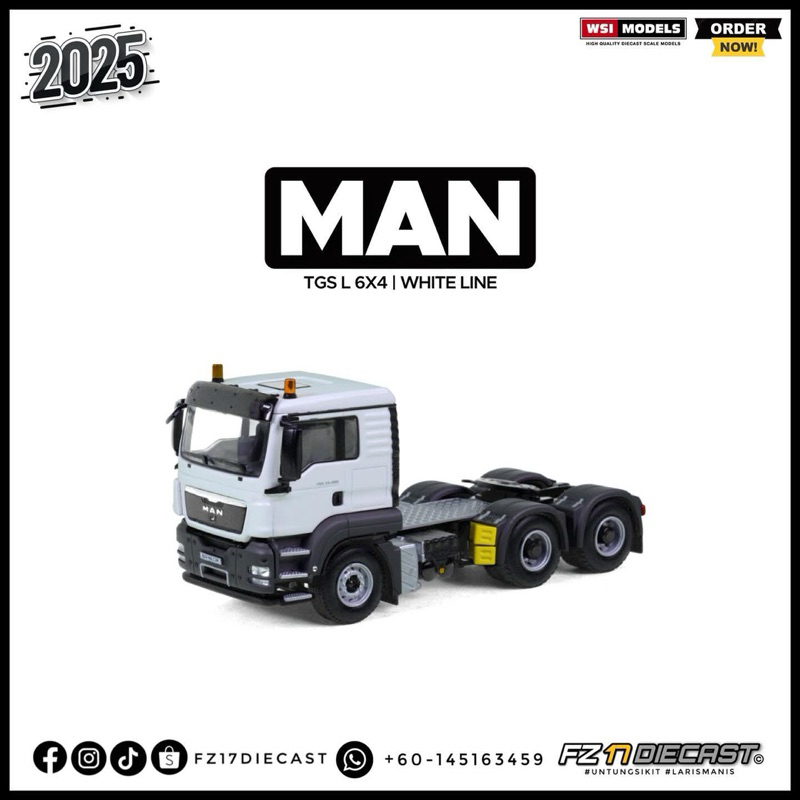 | PRE ORDER | WSI MAN TGS L 6x4 WHITE LINE 03-1118 1/50 Scale | Shopee ...