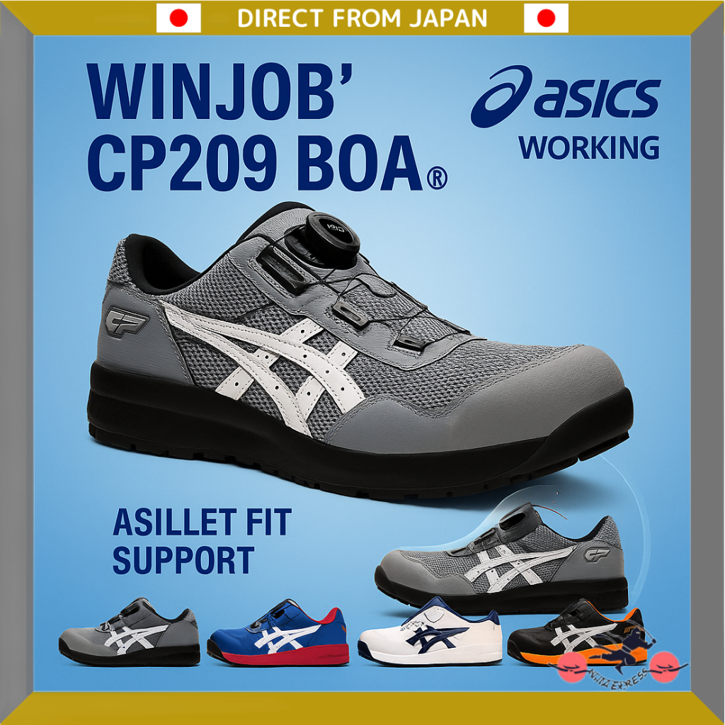 Asics Working Safety Shoes Winjob CP209 BOA with JSAA Type A Toe Cap ...