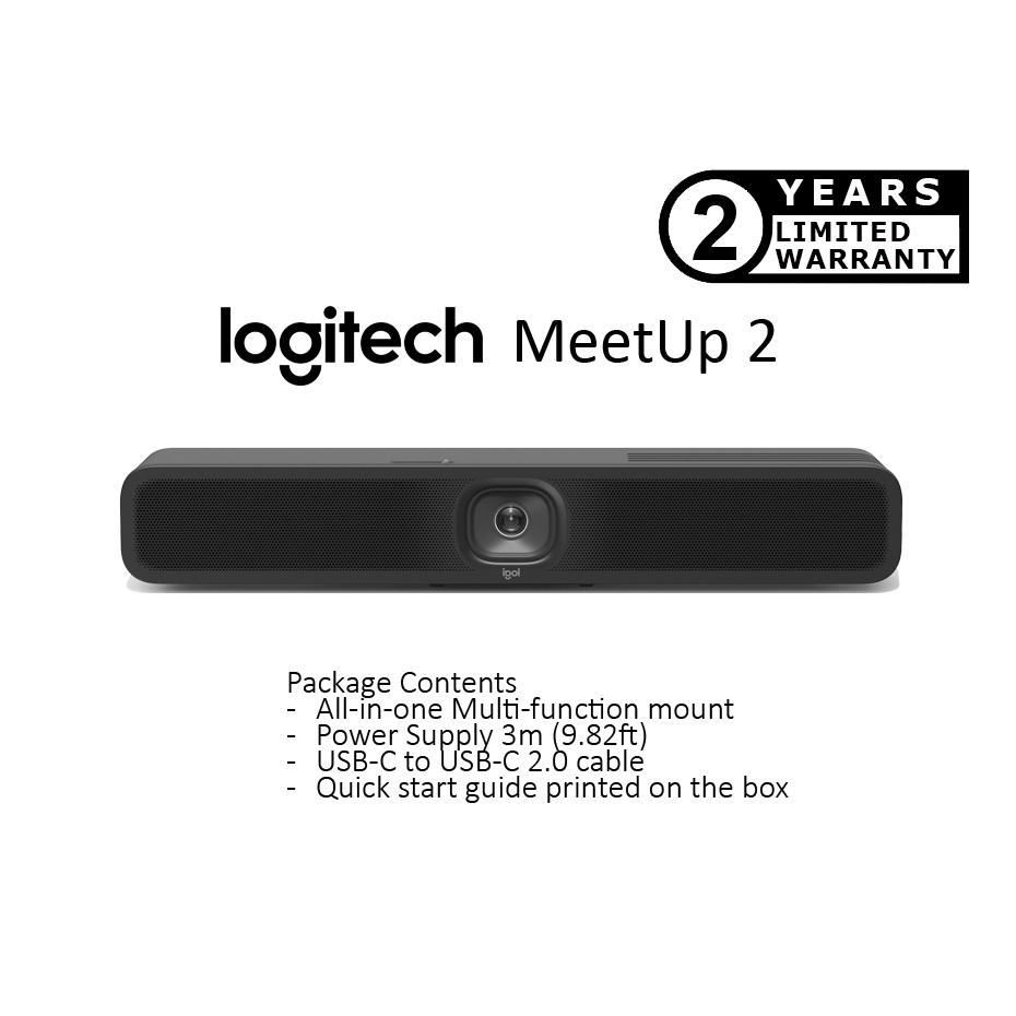 BESTSELLER LOGITECH MEETUP2 built-in Digital PTZ Camera 4x zoom with 4K ...