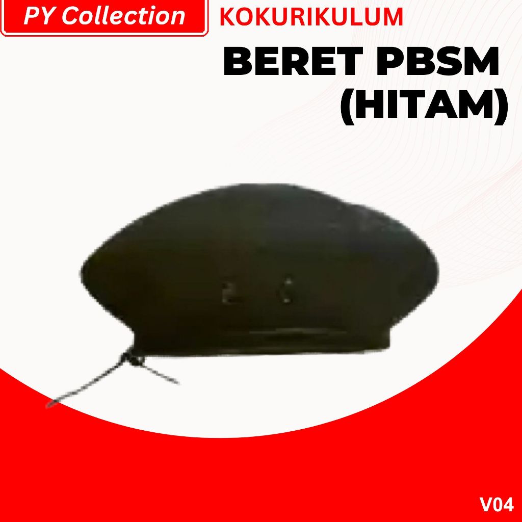 BERET HITAM - TOPI BERET KADET PBSM ( BERET HITAM KADET BULAN SABIT ...