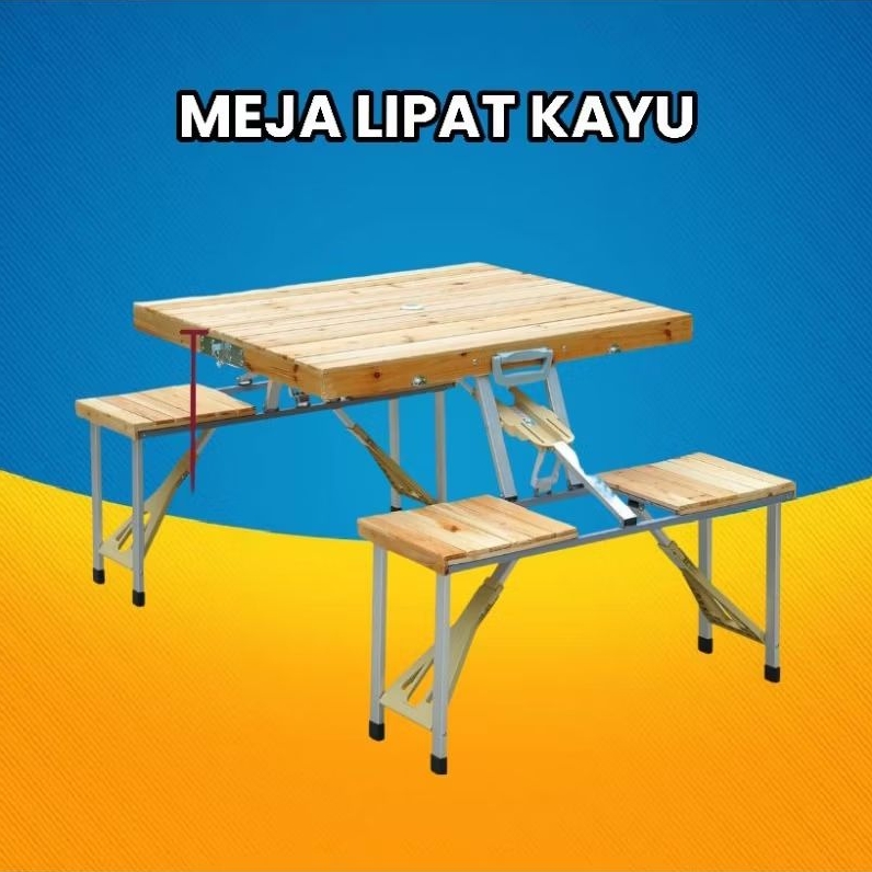 MEJA LIPAT KAYU / TABLE PICNIC ( Secondhand tapi macam baru ) | Shopee ...
