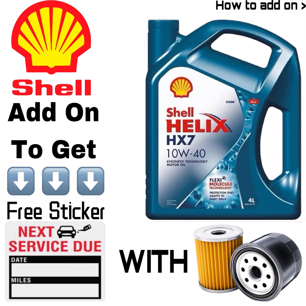 600049941 Shell Helix HX7 10W40 Semi Synthetic Engine Oil HK 4 Liter ...