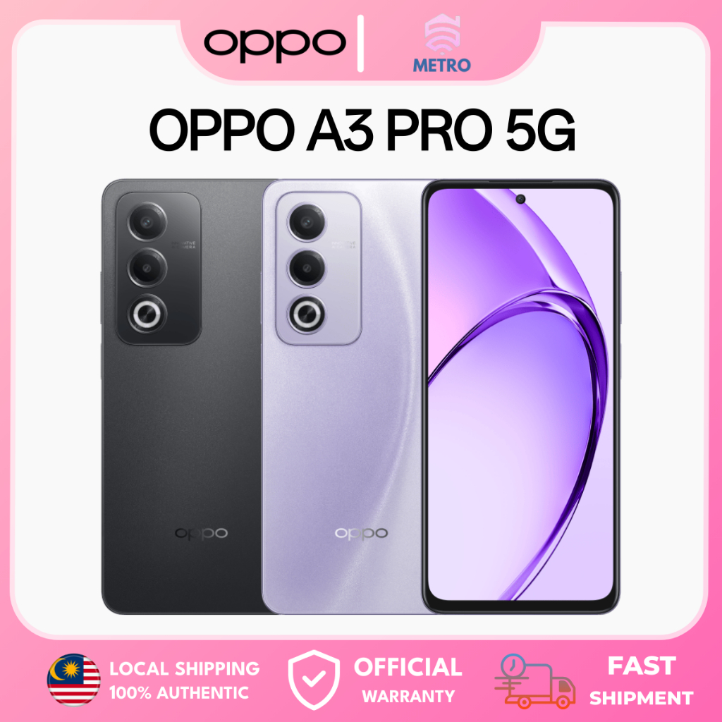 OPPO A3 Pro 5G [MALAYSIA SET] (8GB RAM + 256GB ROM) | 1 Year Oppo ...