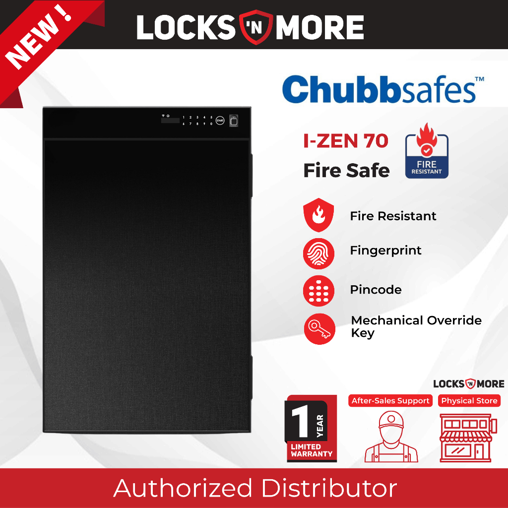 CHUBBSAFES I-ZEN 70 Smart Safe | Fire Resistant | 1 Year Warranty | Shopee Malaysia
