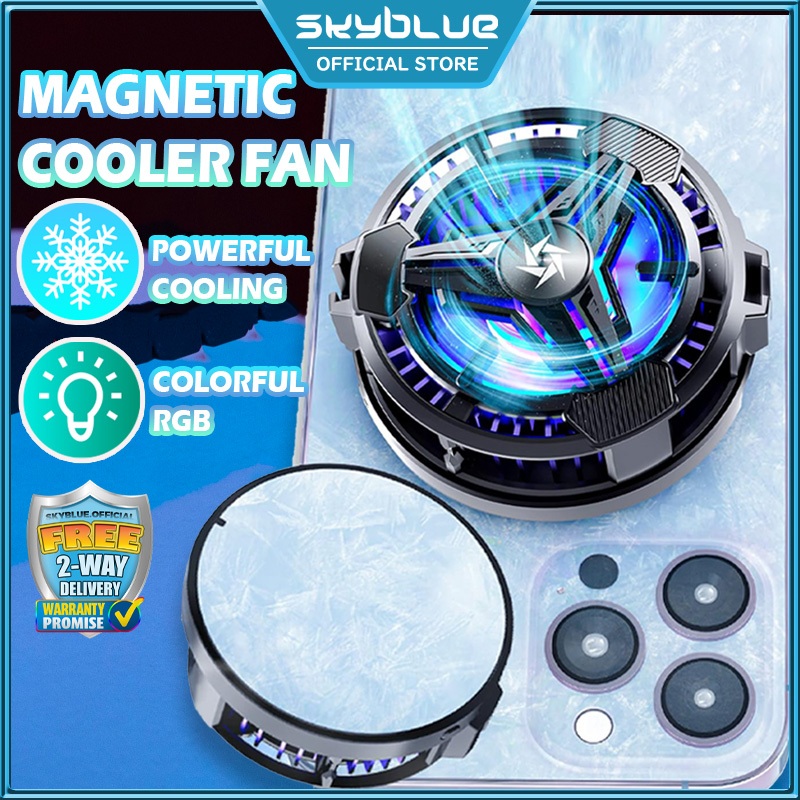 Skyblue Phone Cooler Gaming Wireless With Magnetic Rechargeable Fan ...