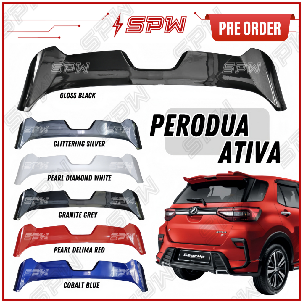 Perodua Ativa GEAR UP SPOILER Toyota Raize Daihatsu Rocky ABS Rear ...