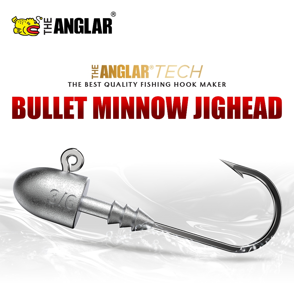 THE ANGLAR - BULLET MINNOW JIGHEAD 1.4g/1.7g/2.4g/3.5g/4.6g/7g/10g/14g ...