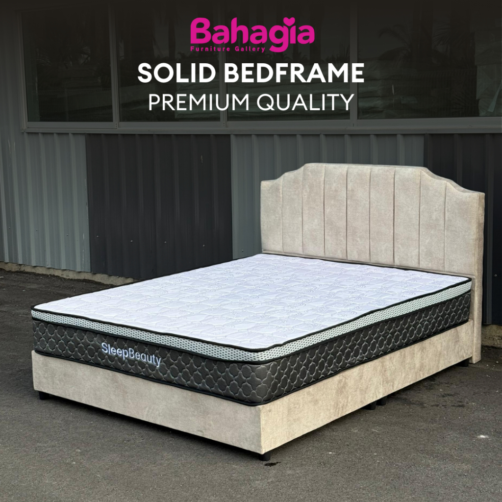Free Install Bahagia Bently Fabric Bedframe ~ Katil ~ Bedroom 床架 151-13 ...