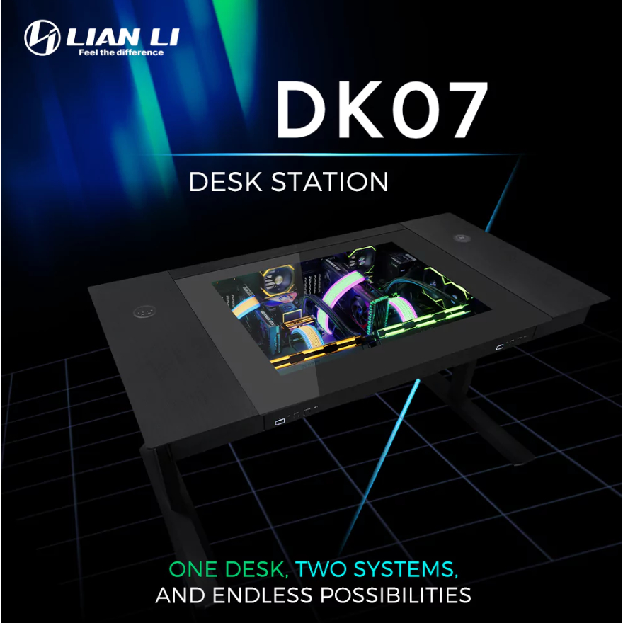 # LIAN LI DK-07 - Motorized Standing Desk With Support Up To Dual E-ATX ...