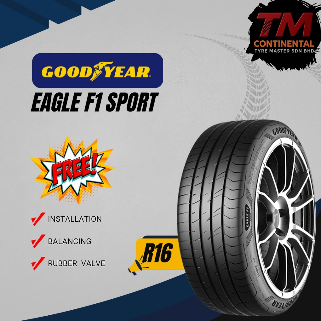 [FREE INSTALLATION] Tayar Goodyear Eagle F1 Sport R16. | Shopee Malaysia