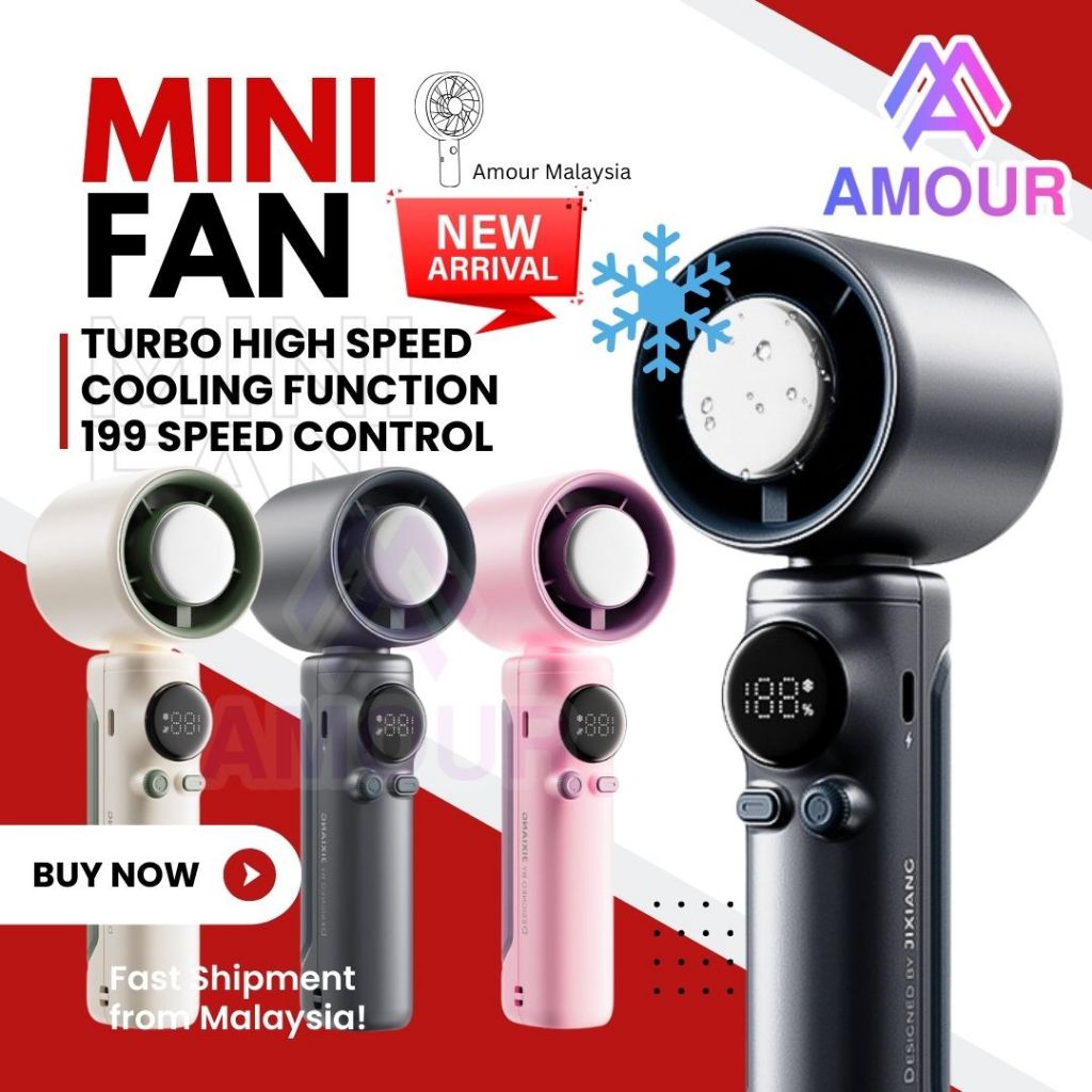 🔥UPGRADE🔥 Kipas Mini Tangan Mini Fan 199 SPEED Turbo Portable Hand Fan ...