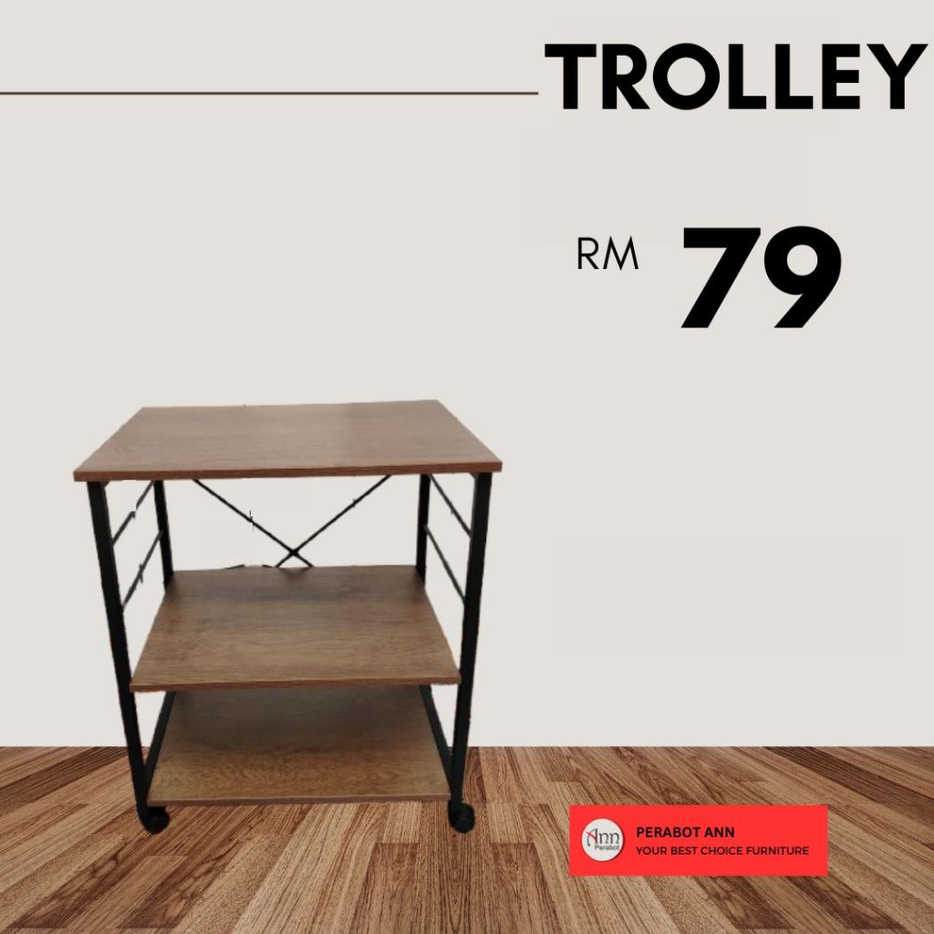 (PERABOT ANN) TROLLEY/ TROLLEY 3 LAYER / TROLLEY WITH WHEELS / TROLI ...