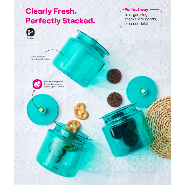 Tupperware Gourmet Counterpart / Clear Collection Jar - 900ml (1 ...