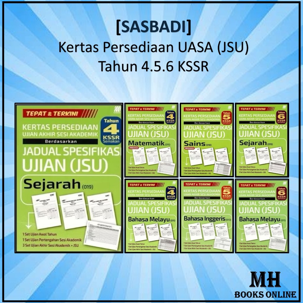 [MH] SASBADI - 2025 Kertas Persediaan UASA (JSU)KSSR Tahun 4, Tahun 5, Tahun 6 | Shopee Malaysia