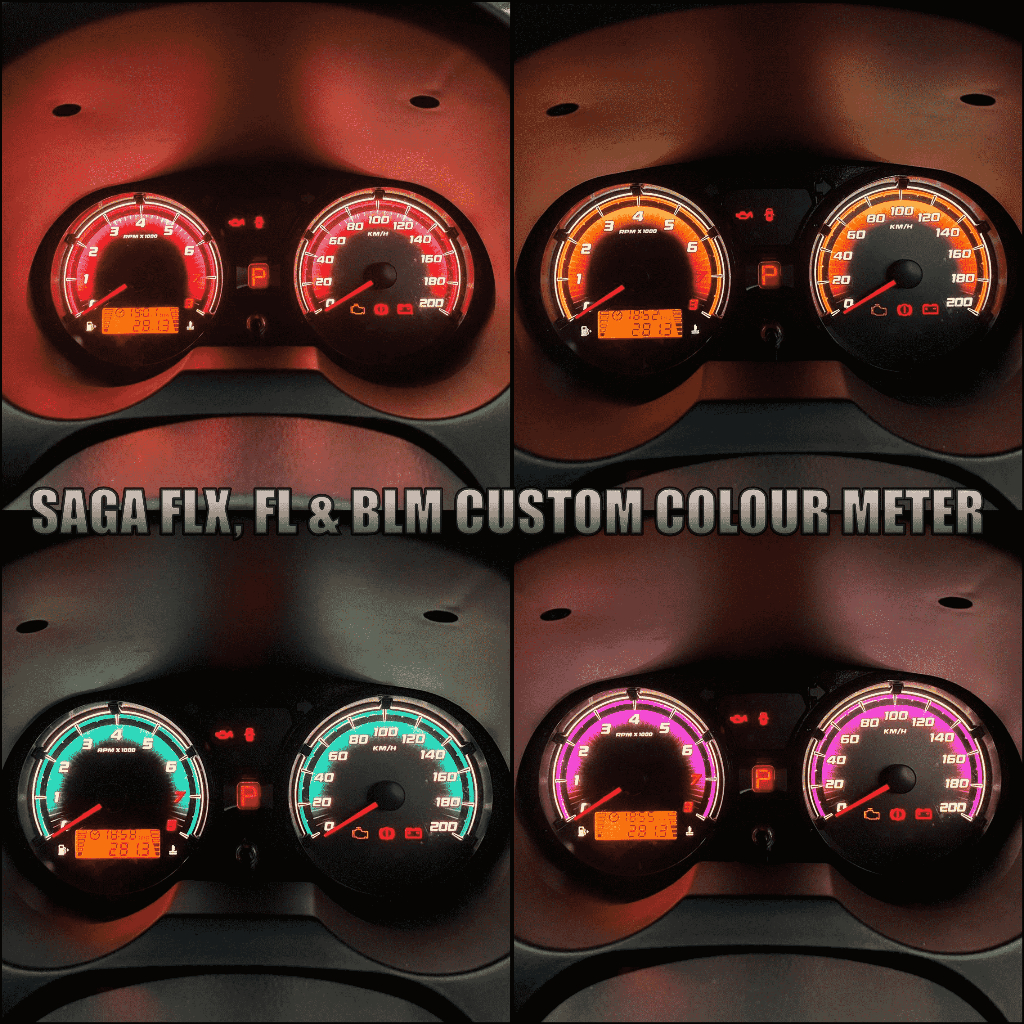 (CUSTOM COLOUR) PAPAN METER SAGA FLX, FL & BLM 1.3 | Shopee Malaysia
