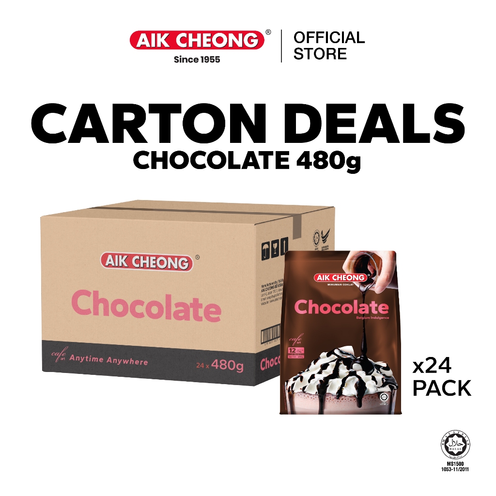 [Carton Deals] Aik Cheong Chocolate 3in1 - Cafe Art (480g/40g x 12 Sachets) | Shopee Malaysia