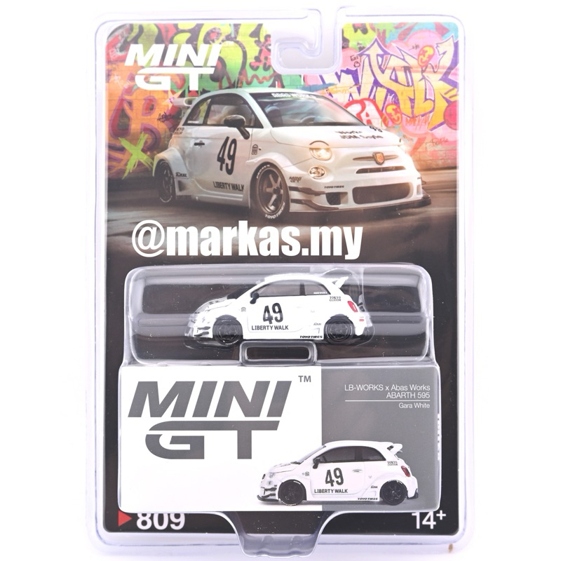 (STANDARD/BLISTER) MINI GT 1/64 #809 LB-WORKS x ABAS WORKS ABARTH 595 ...