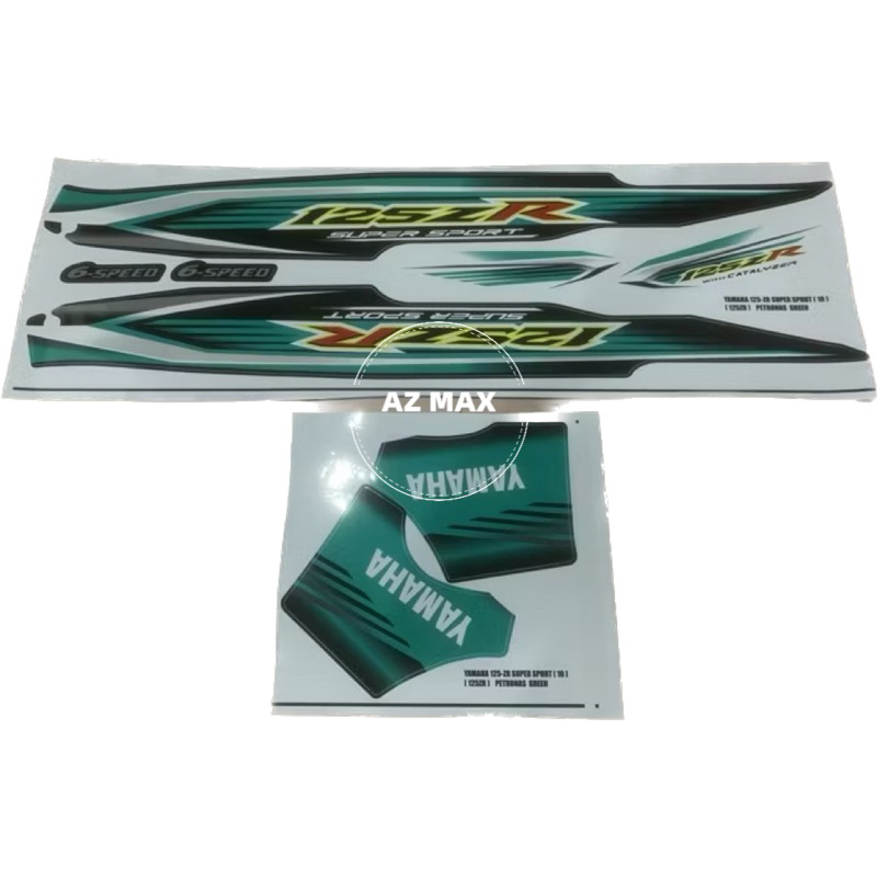 Yamaha y125zr y125 125z z125 body cover stripe sticker hijau petronas ...