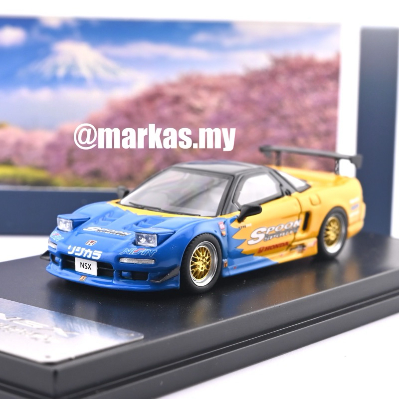 FUJI 1/64 HONDA NSX MK1 NA1 SPOON LIVERY JAPAN ADVANCE VERSION WITH BBS ...