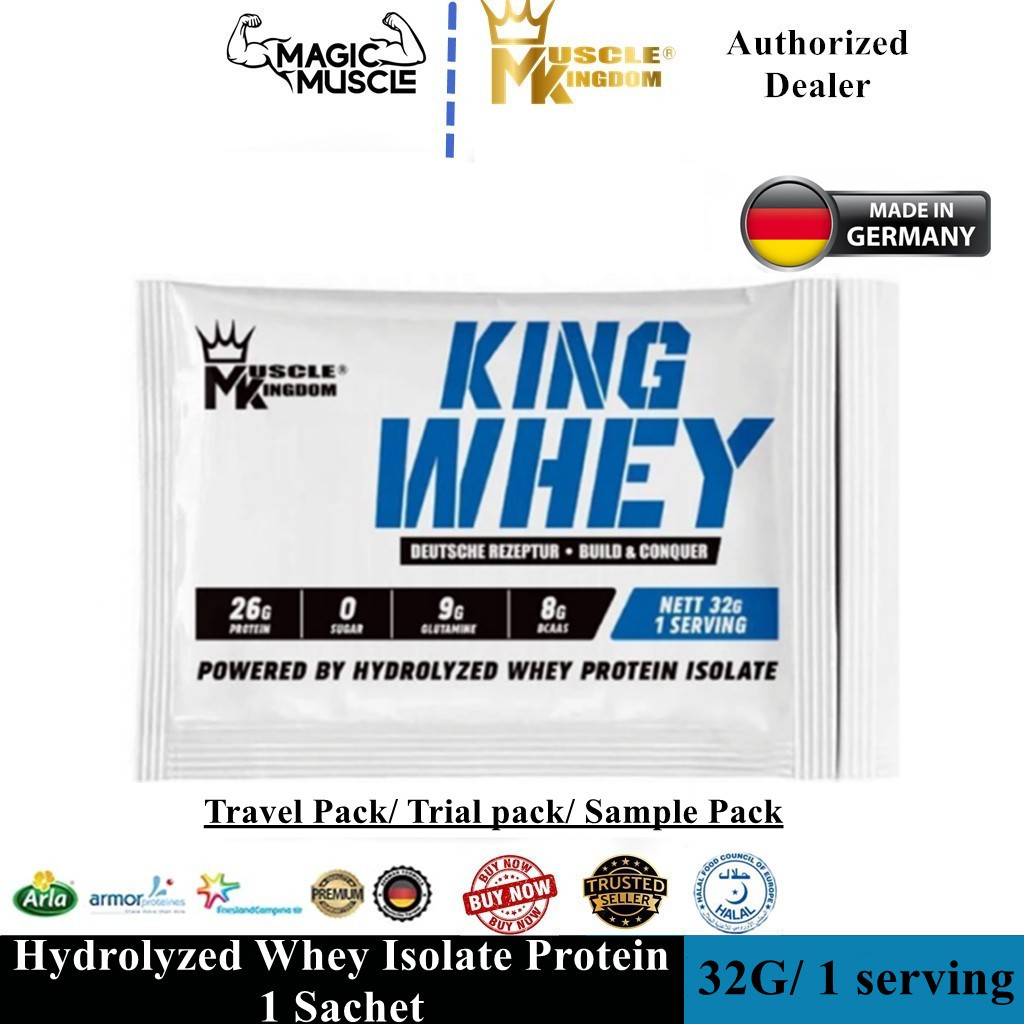 Muscle Kingdom King Whey Isolate Protein (32g/ Sachet - 1 serving ...