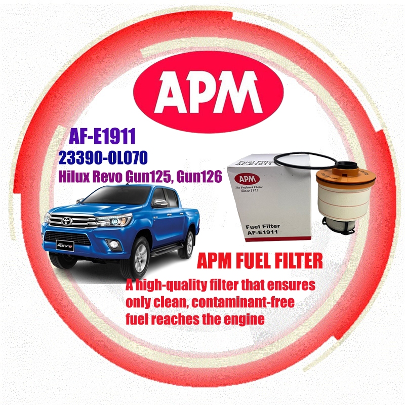 Toyota Hilux Revo Gun125, Gun126 APM Fuel Filter AF-E1911 / 23390-0L070 ...