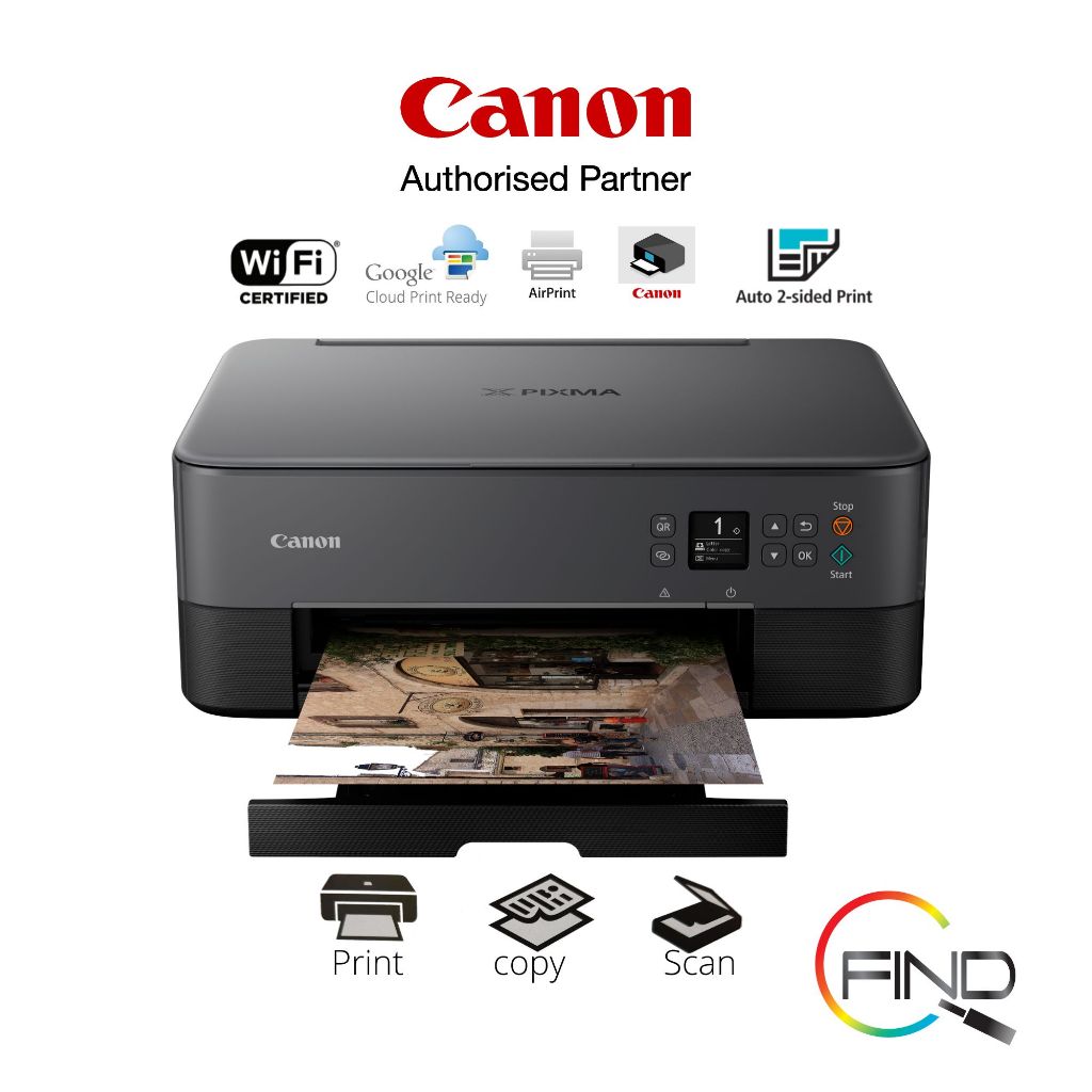 Canon PIXMA TS5370a (Black) Compact Wireless Photo All-In-One with 1.44 ...