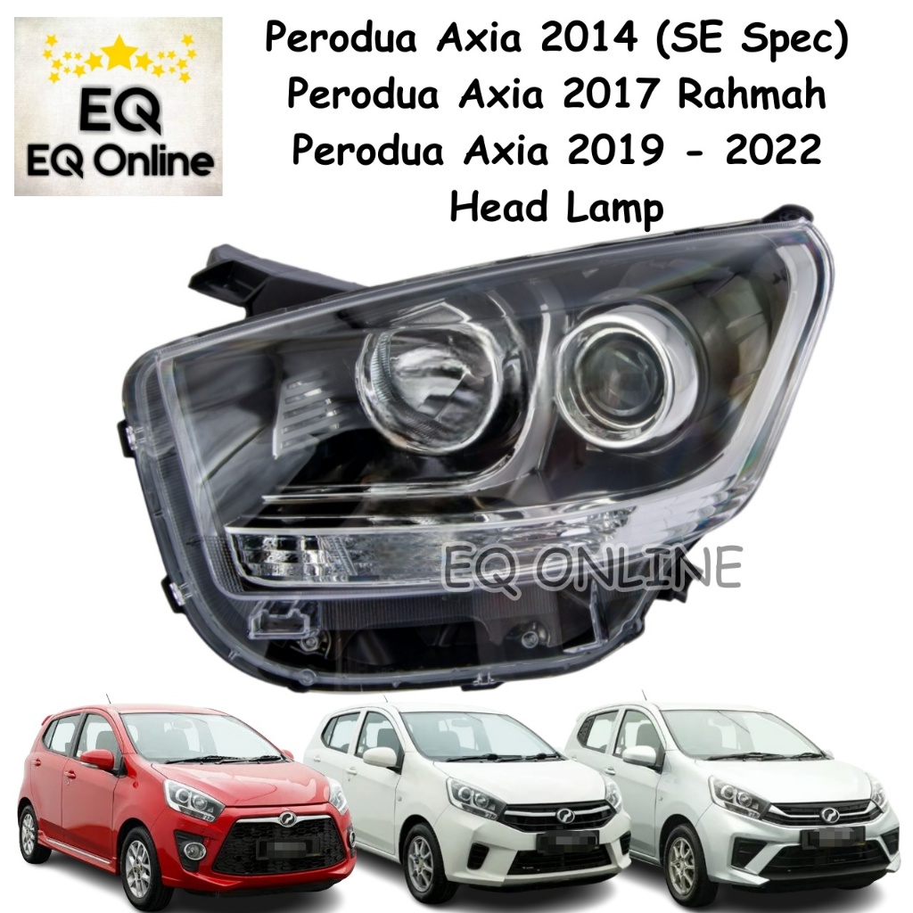Perodua Axia 2014 SE Axia 2017 Rahmah Axia 2019 - 2022 Head Lamp Head ...
