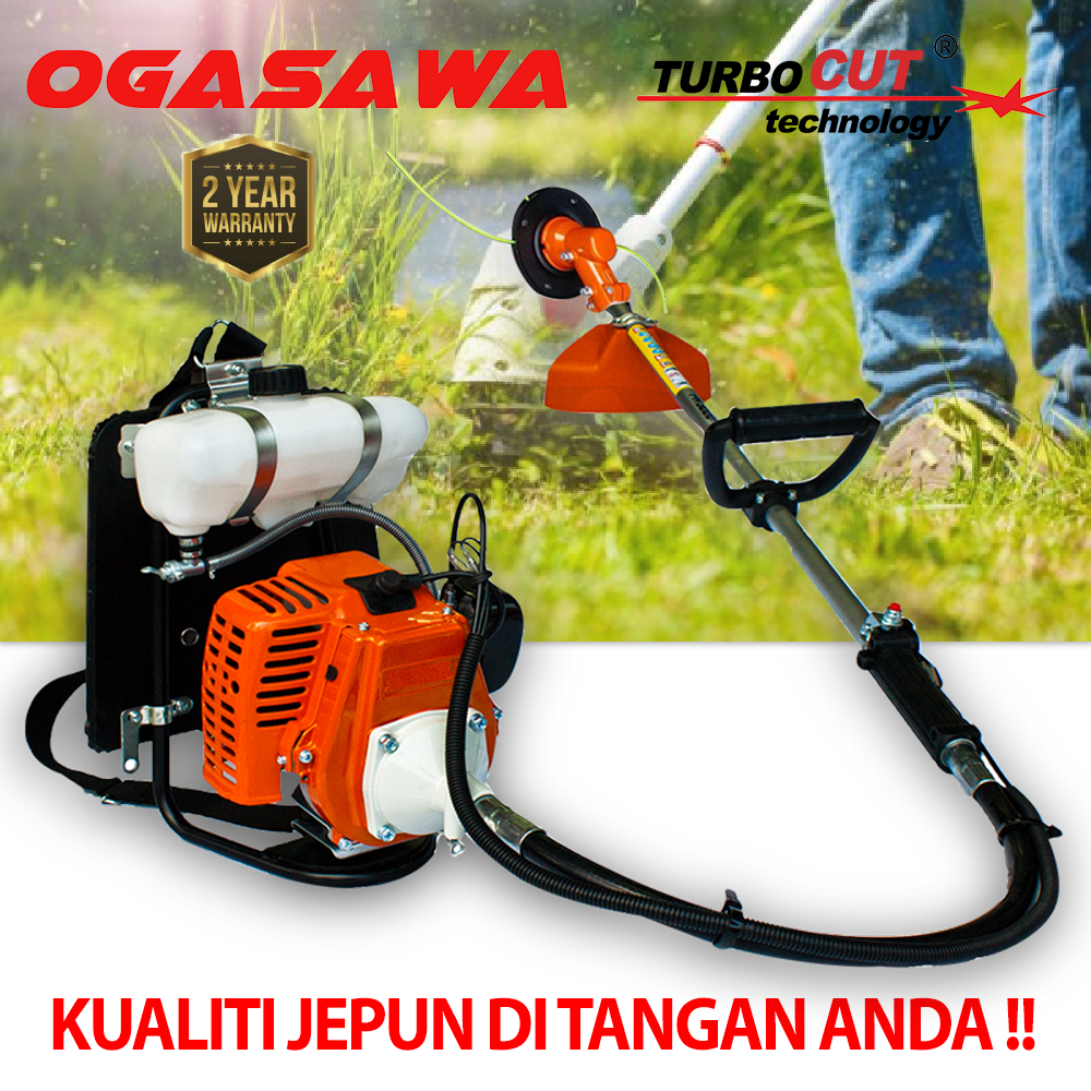 OKAWA/BRAVADO/APACHE/OGASAWA TurboCUT BG328 Backpack Brush Cutter Mesin Rumput 32.8cc 1 Year ...