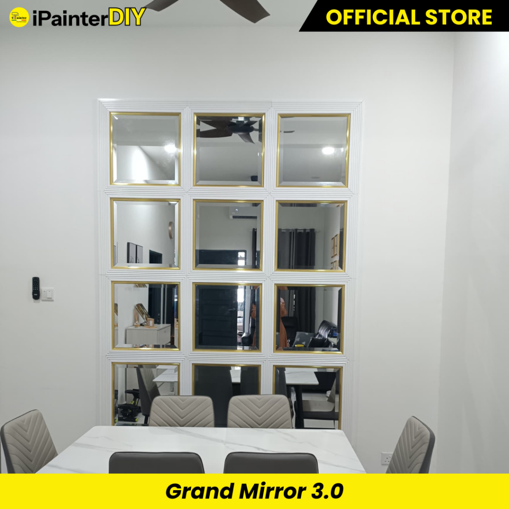 Set DIY Cermin Grand 3.0 + 16MM - GOLD FRAME MIRROR | Shopee Malaysia